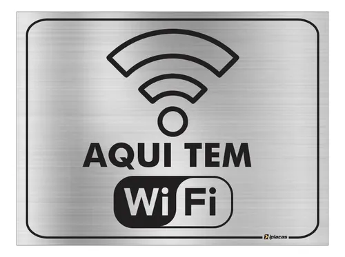 Placa Sinalização Aqui Tem Wifi Sala Recepção Escola Aviso à venda em ... Placa Sinalização Aqui Tem Wifi Sala Recepção Escola Aviso à venda em ...