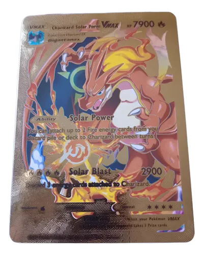 Charizard Solar Form Vmax Dorada Carta Pokemon Proxy/repli Español ...