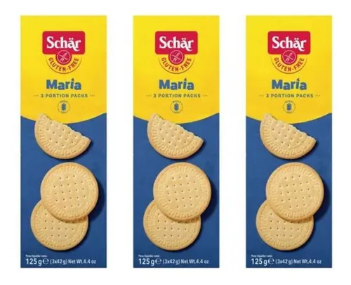 Kit 3 Biscoito Bolacha Maria Sem Glúten Schar 125g | MercadoLivre Kit 3 Biscoito Bolacha Maria Sem Glúten Schar 125g | MercadoLivre