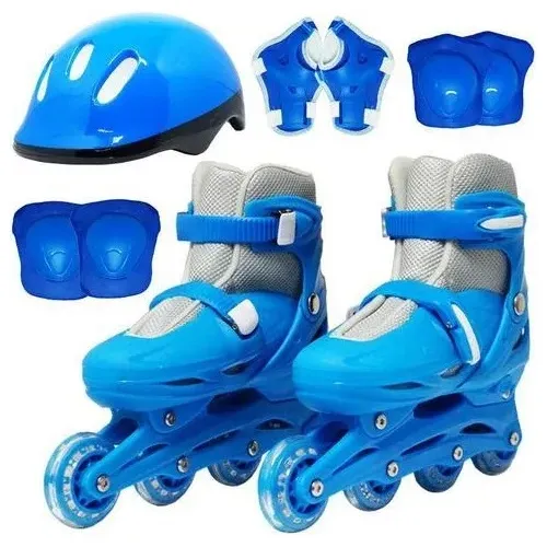 Patins Inline Roller Semi Profissional Ajustavel C/ Proteção ... Patins Inline Roller Semi Profissional Ajustavel C/ Proteção ...