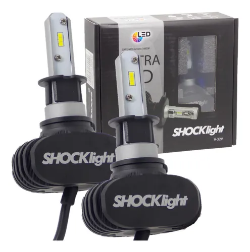 Kit Lampada Led Automotiva Ultra Led Shock Light Encaixe H3 ... Kit Lampada Led Automotiva Ultra Led Shock Light Encaixe H3 ...
