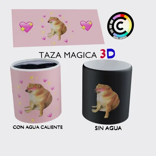 Taza Mágica 3d Cheems Uwu Chems Emnamorado Meme En Venta En Puebla Puebla Por Sólo 30000