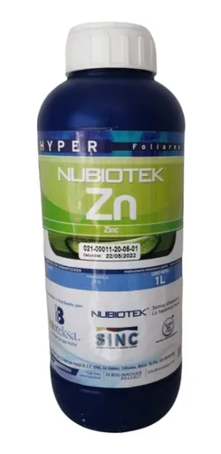1 Lt Nubiotek Zn Alto En Zinc Nutriente Foliar Bioteksa Meses Sin Interés