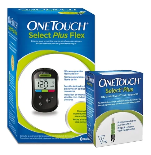 Glucómetro Onetouch Select Plus Flex Con 35 Tiras 10 Lanceta