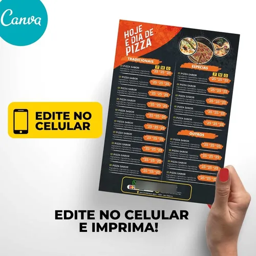 Menu Cardápio Para Pizzaria Edite E Imprima Fácil - Mod: 014 | MercadoLivre Menu Cardápio Para Pizzaria Edite E Imprima Fácil - Mod: 014 | MercadoLivre