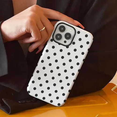 Funda De Teléfono Clásica Con Diseño Minimalista De Lunares, Adecuada ...