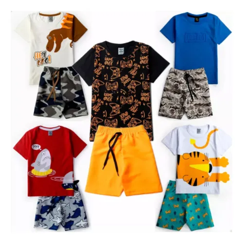 Lote 10 Peças Roupa Infantil Verão Criança Menino + Brinde ... Lote 10 Peças Roupa Infantil Verão Criança Menino + Brinde ...