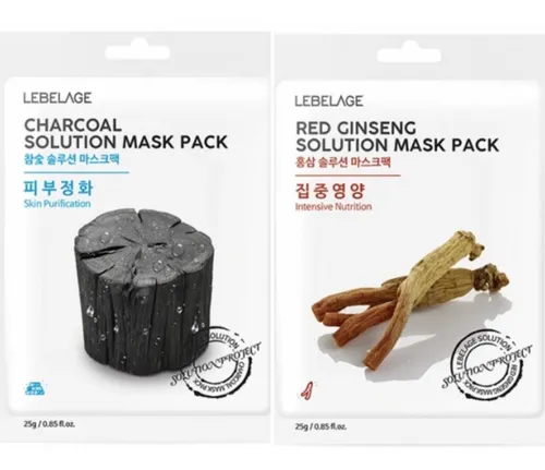 Mascarillas Coreana Carbón And Ginseng Revitalizantes 20pz