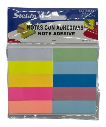 Set Tacos De Notas Adhesivas Tipo Post Tiras It Neon Cuotas Sin Interés