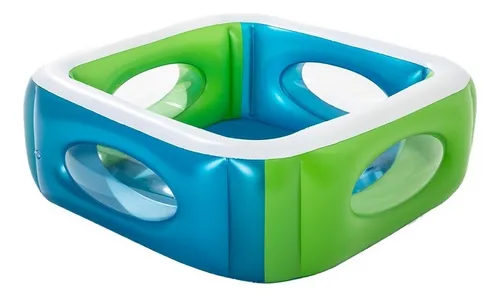 Alberca Inflable Cuadrada Infantil Con Ventanas Bestway Color Azul ... Alberca Inflable Cuadrada Infantil Con Ventanas Bestway Color Azul ...