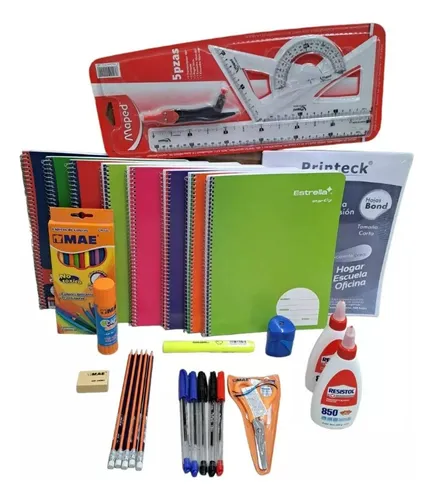 Paquete Útiles Escolares Primaria-secundaria Cuadernos Raya Paquete Útiles Escolares Primaria-secundaria Cuadernos Raya