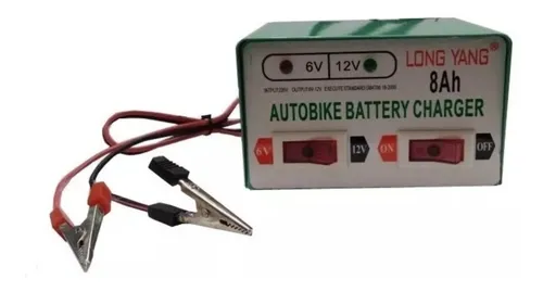 Cargador De Bateria Para Autos Y Motos 12v 6v 8ah Cuotas Sin Interés