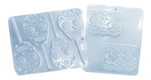 Calavera Papel Picado Moldes Chocolate Cuotas Sin Interés