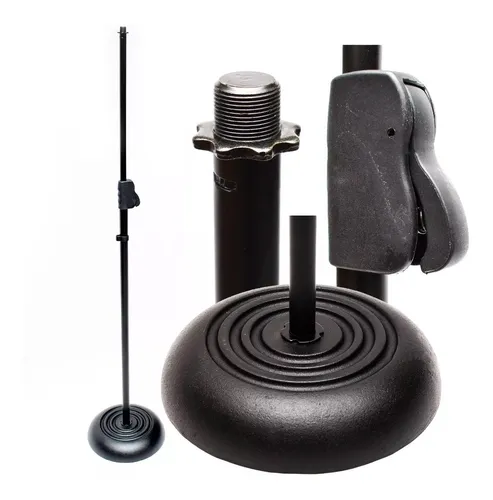 Pedestal Microfone Reto Retro Com Base Ferro Saty Psr-bf Nf Pedestal Microfone Reto Retro Com Base Ferro Saty Psr-bf Nf