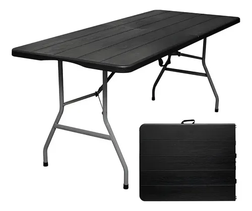 Mesa Plegable Portatil Con Manija Para Exterior / Camping 1.80cm Simil ...