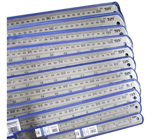 Set 2 Reglas Metalicas De Acero Inoxidable 1 Metro O 40 Pulg En Venta