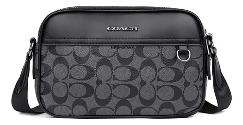 Bolso Mochila D Hombro Crossbody Mariconera Coach Bandolera Negro ...