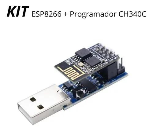 Kit Modulo Esp8266 Esp01s Wifi + Programador Usb Ch340c | MercadoLibre Kit Modulo Esp8266 Esp01s Wifi + Programador Usb Ch340c | MercadoLibre