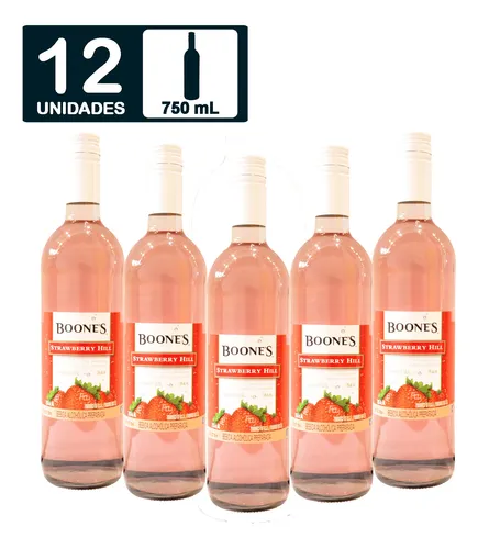 Caja De Bebida Boones Strawberry 12 Piezas De 750 Ml | MercadoLibre