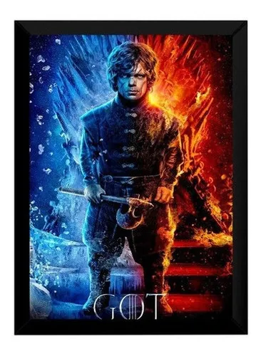 Quadro Game Of Thrones Arte Anão Tyrion Lannister Gelo Fogo Parcelamento Sem Juros