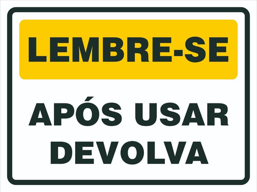 Placa De Sinalização | Após Usar Devolva | 30x20 | Parcelamento sem juros Placa De Sinalização | Após Usar Devolva | 30x20 | Parcelamento sem juros
