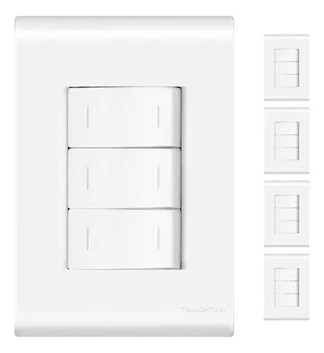 Kit 5 Interruptor Triplo Paralelo Three Way Tramontina Liz | Frete grátis Kit 5 Interruptor Triplo Paralelo Three Way Tramontina Liz | Frete grátis