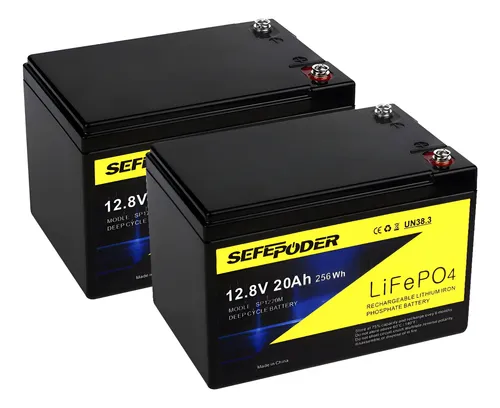 Bateria De Lítio Lifepo4 De Ciclo Profundo Sefepoder 12v 20a | Frete grátis