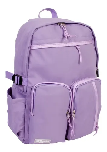 Mochila Universitaria Kl Realce Detalhe Em Tela Roxo Parcelamento Sem