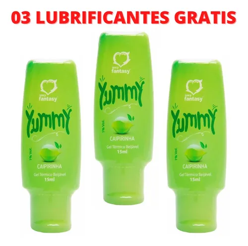 Kit 03 Yummy Gel Térmico Comestível Caipirinha Sexy Fantasy Mercadolivre