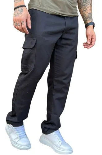 Calça Cargo Preta Masculina Bolso Lateral Mercadolivre