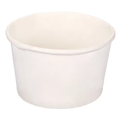 Pote De Helado Blanco Poli Papel 8 Oz 50 Unid Cuotas Sin Interés