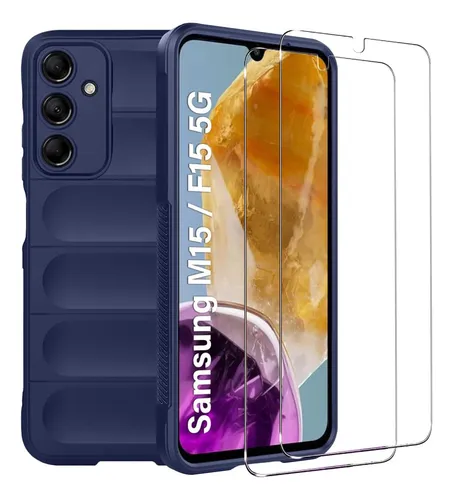 Rudo Uso Funda Silicona Case For Samsung Galaxy M15 2 Mica Meses