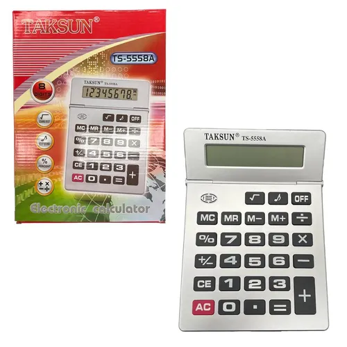Calculadora Basica Jumbo Taksun Ts-5558a Con Pantalla Reclinable 8