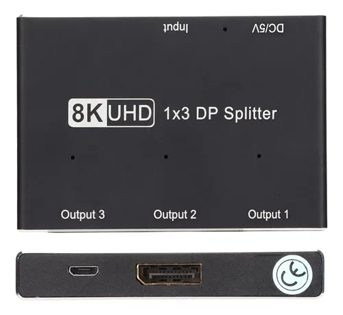 Divisor Displayport 1x3 8k 30hz 4k 144hz Triple Mst Sst Hub | Frete grátis