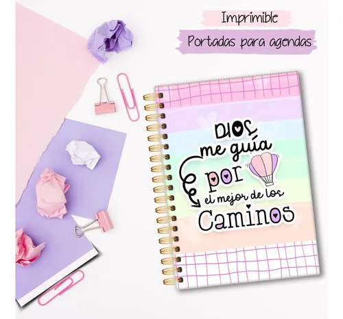 Kit Imprimible Tapas Para Agendas Con Frases Cristianas