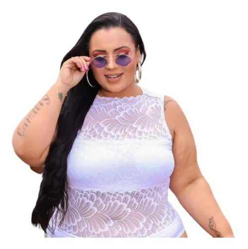 Body Bori Plus Size Roupa Grande Sensual Renda Barato Festas