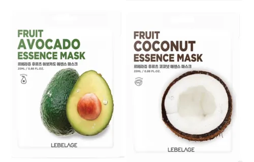 Mascarilla Facial Coreana Aguacate Y Coco Antiarrugas 20pz