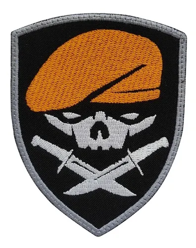 Parche Bordado Militar Soldado Boina Cuchillo Calavera Honor Cuotas Sin Interés