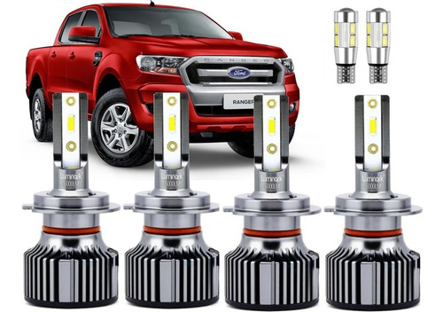 Lampadas Super Led Ranger 2018 2019 2020 Farol Baixo E Milha | Parcelamento sem juros