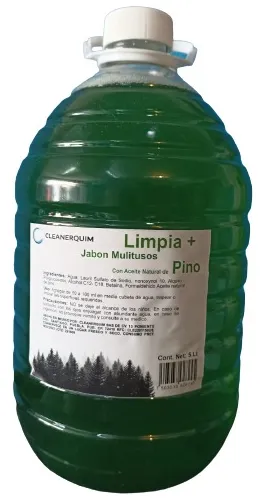 Limpiador Pisos Pino Líquido Concentrado 5 Lt Cleanerquim® Limpiador Pisos Pino Líquido Concentrado 5 Lt Cleanerquim®