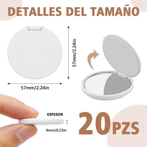 20 Espejo De Bolsillo Publicidad Recuerdo Boda Fiesta F. | Cuotas sin ...