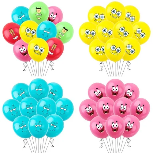 Globos Bob Esponja 10 Piezas Modelos Surtidos Meses Sin Interés