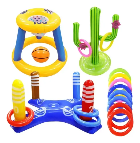 Juego Juguetes Para Piscina, Canasta Baloncesto Hinchable | MercadoLibre