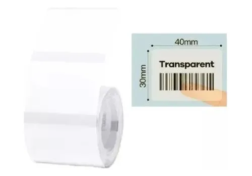 10x Etiqueta Térmica Transparente Niimbot B1 B21 Para Tecido | Parcelamento sem juros