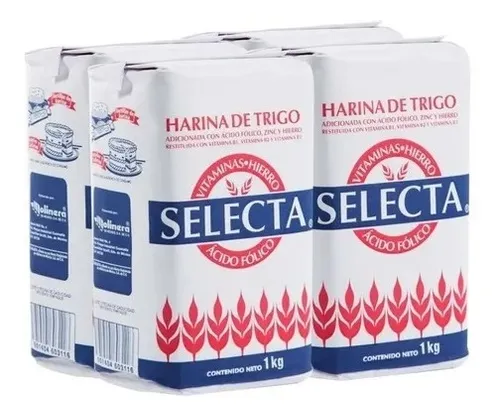 Harina De Trigo Selecta Con 4 Pzs De 1 Kg Cada Uno Harina De Trigo Selecta Con 4 Pzs De 1 Kg Cada Uno
