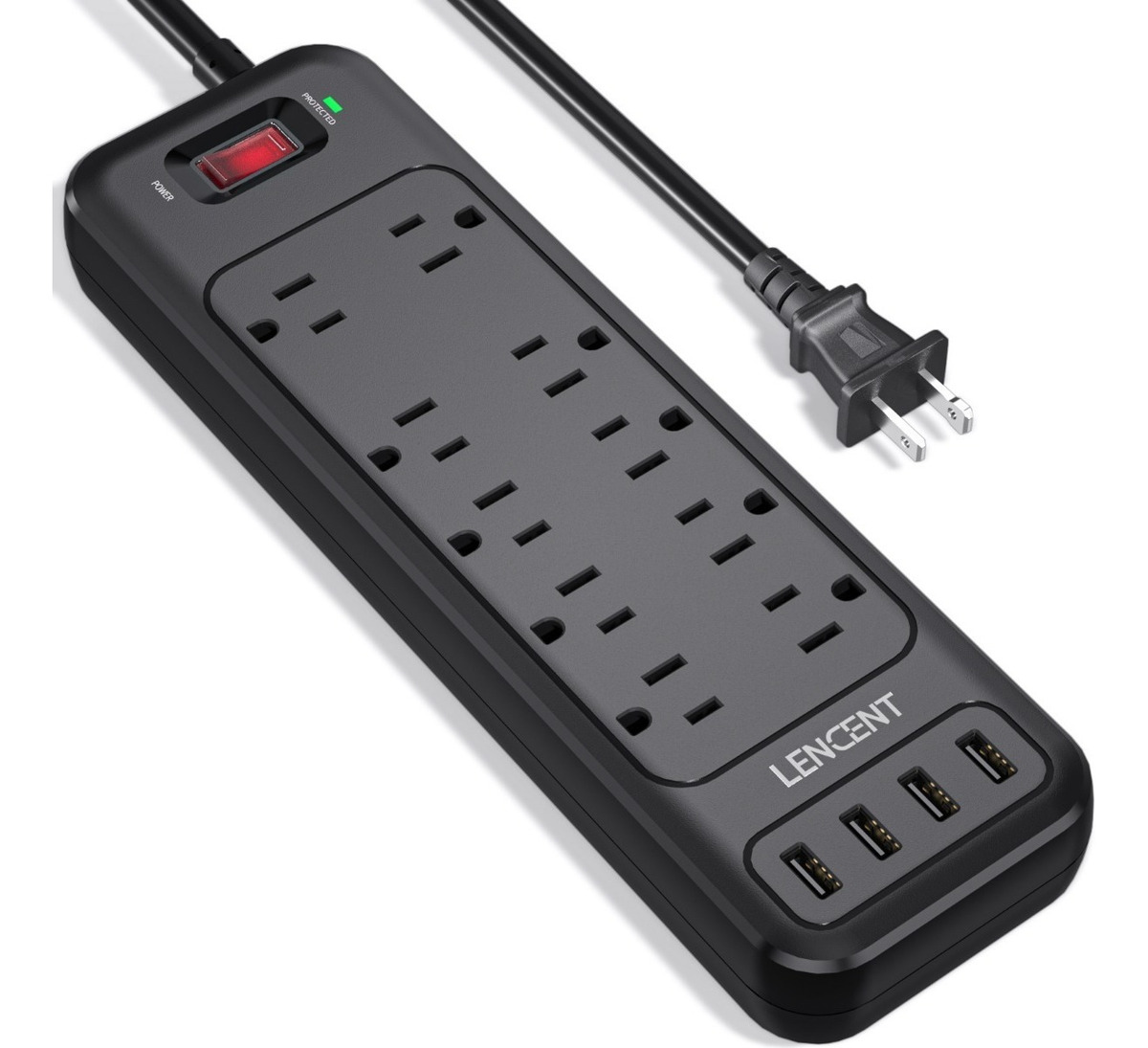 Regleta Multicontacto 10 Enchufes Cargador 4 Puertos Usb Meses Sin