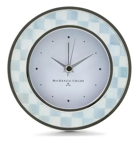 Reloj De Escritorio Redondo Chapado En Plata Mackenzie-child | Cuotas ...