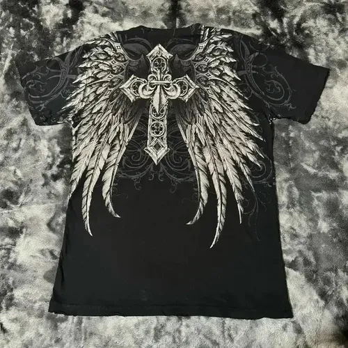 Camiseta Y2k Affliction, Roupas Vintage, Estampa De Punk Hip | MercadoLivre