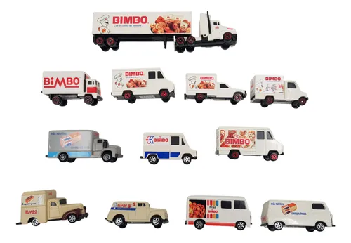 12 Camioncitos Bimbo Vintage De Los 90s Colección Completa