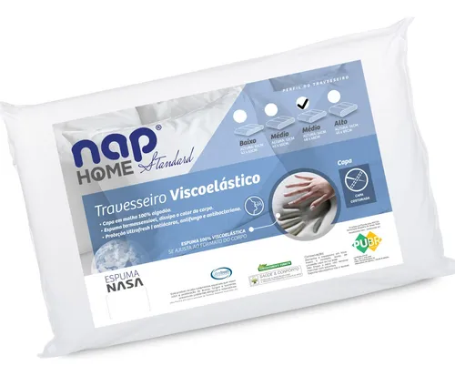 Travesseiro Nap Nasa Perfil Médio 14cm Capa Algodão Conforto ... Travesseiro Nap Nasa Perfil Médio 14cm Capa Algodão Conforto ...